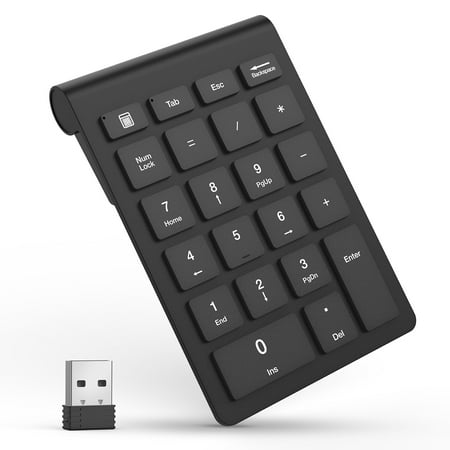 Fosmon 22 Key Numeric Keypad, Wireless USB Adapter 2.4GHz Numpad, Ten ...