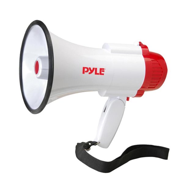 Pyle Compact Megaphone/Bullhorn with Siren Alert, 10-second Memory ...