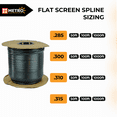 Flat Screen Spline – .300 Flat Spline for Patio, Porch, Pool, Window ...