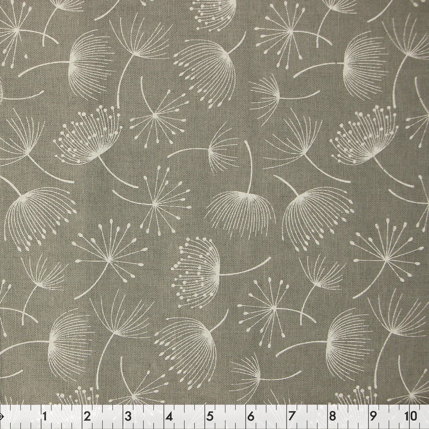 Click here for Fabric Creations Grey Dandelions Cotton Fabric By... prices
