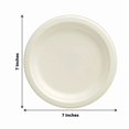 CIRCLE- 50 Round 7" White Bagasse Sustainable Salad Plates Party ...