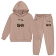 Girls Hooded Tracksuit With Leopard Print And Cherry Design Fleece ...