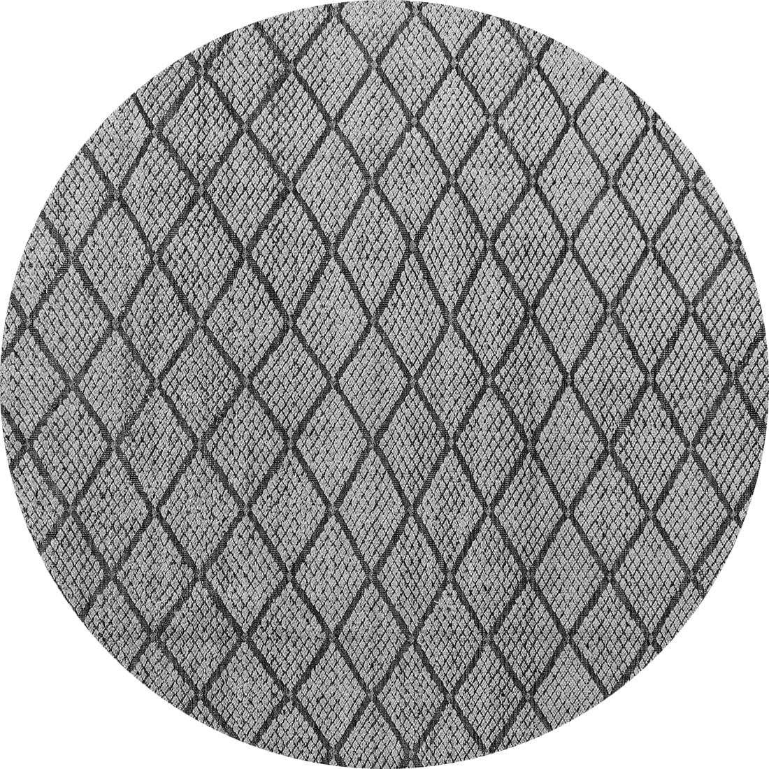 Ahgly Company Indoor Round Abstract Gray Modern Area Rugs, 6' Round ...