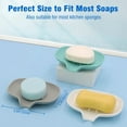 3 Pack Silicone Soap Dish With Drain, Bar Soap Holder For Shower ...