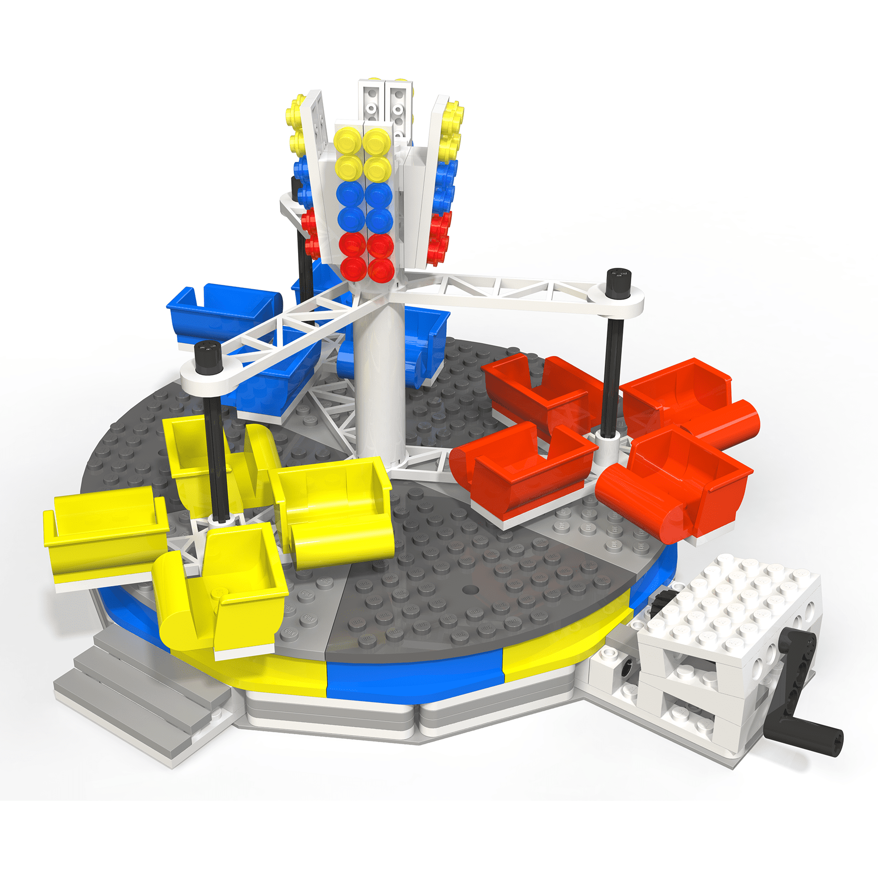CDX Blocks: Fun Fair Scrambler Ride - 203 Pieces, Brick Building Set ...