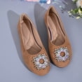 hzomhy Women's Rhinestone One Foot Flat Shoes Soft Sole Breathable ...