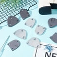 1 Pairs Metal Heel Plates with Screw Nails Semicircular Shoe Heel Taps ...