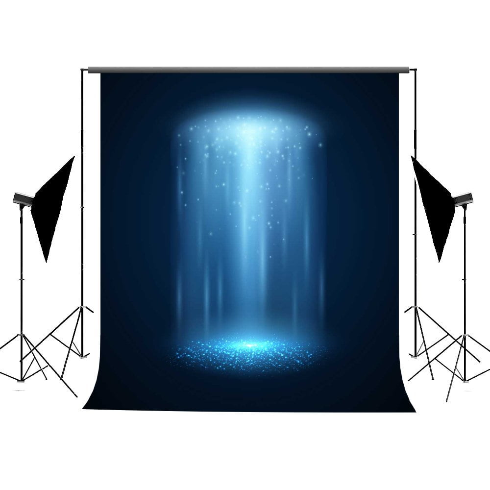 Buy Stage Spotlight Photography Background 5x7ft Black Wall Backdrops ...