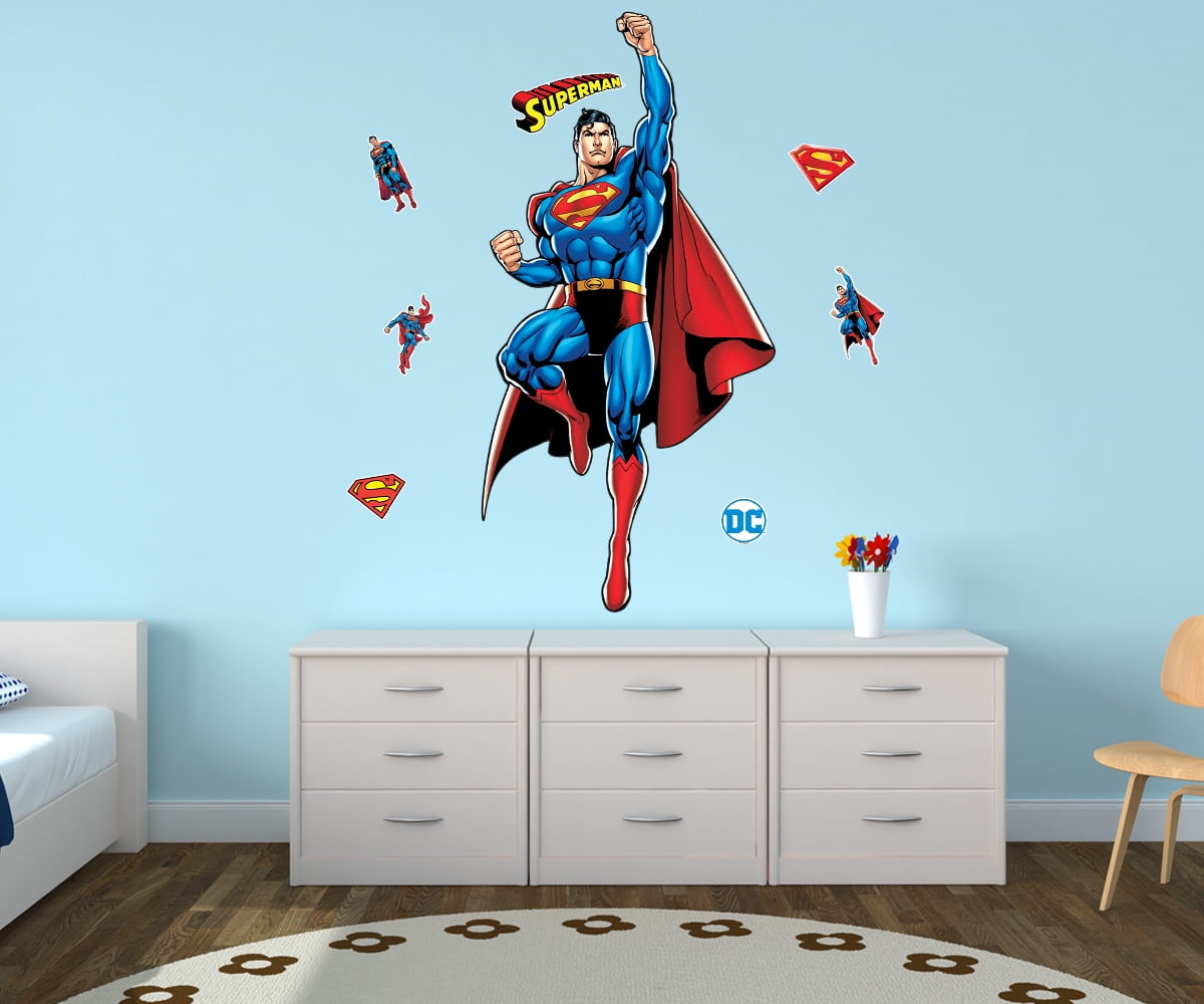 Superman Movable Vinyl DIY Wall Art Stickers Set - Walls, Windows ...