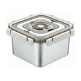 Bread Box Stainless Steel Countertop Food Storage Bin - Airtight Fresh ...