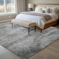Concrete Texture Washable Area Rug 6x9 Industrial Minimalist Gray Low ...