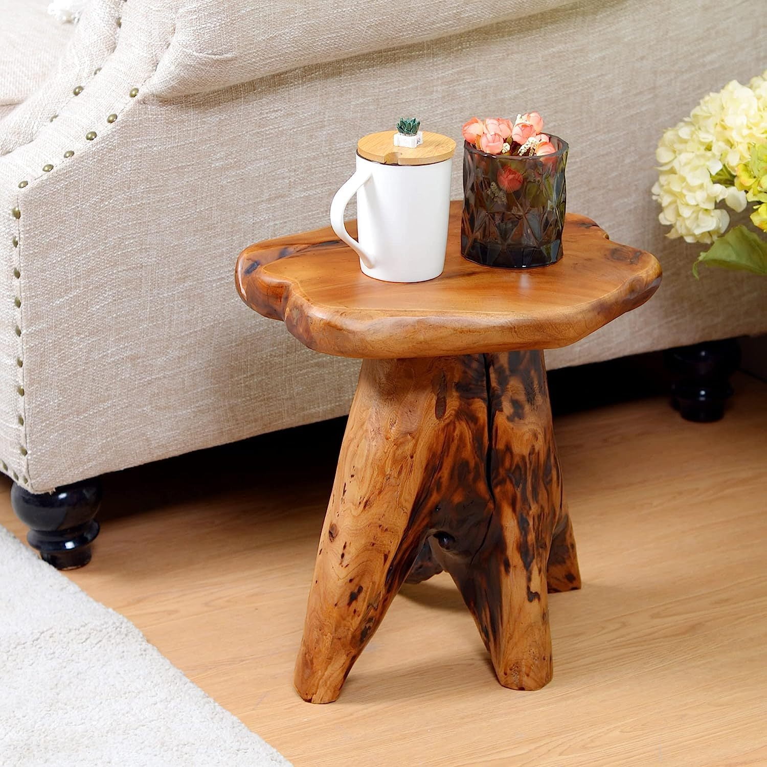 Cedar stump side table store
