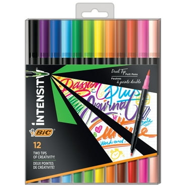 BIC Intensity Fashion Permanent Marker, Fine Point, Assorted Colors, 24 ...