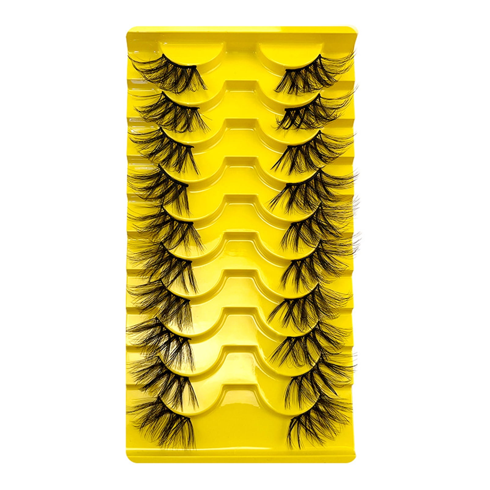 huanledash 10 Pairs False Eyelashes Dense Realistic Soft Curly Eyelash ...