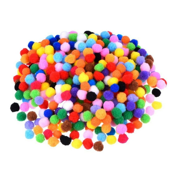 Dezsed 100 Pieces 1 Inch Assorted Pompoms Multicolor Arts and Crafts ...