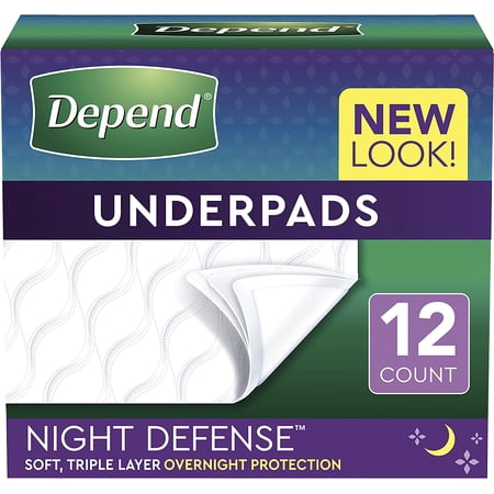 Depend Disposable Waterproof Underpads (Formerly Bed Protectors) for ...