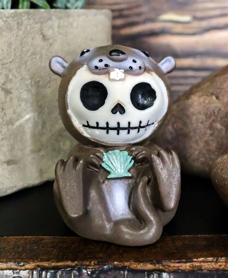 Ebros Furrybones Otto The Sea Otter Figurine Furry Bones Otter Hooded Skeleton - Walmart.com