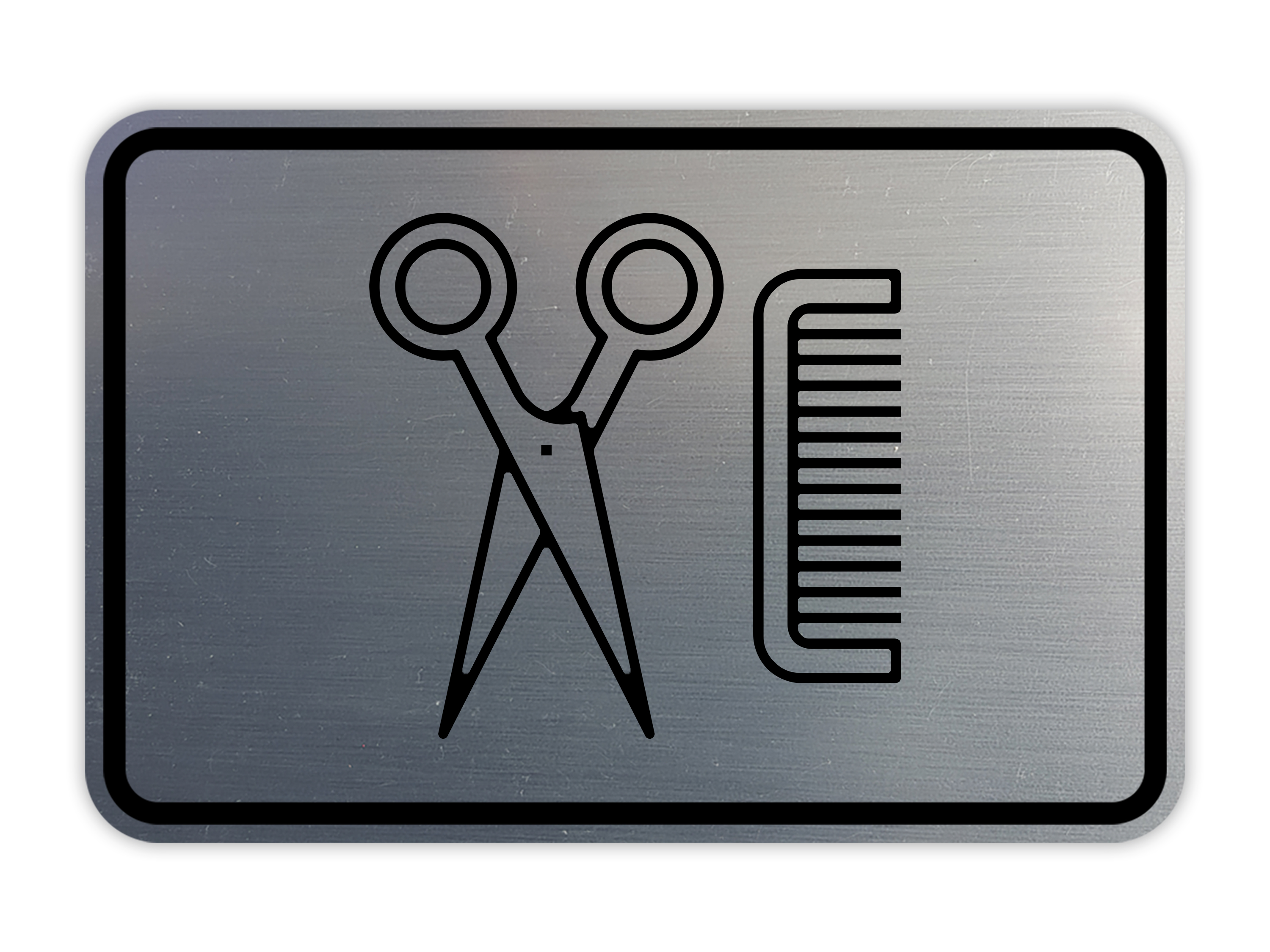 Signs ByLITA Classic Framed Hairstylists Graphic Sign (Brushed Silver ...