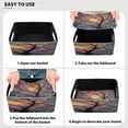 2 Pcs Foldable Felt Storage Bins Decorative Fabric Organizer Baskets ...