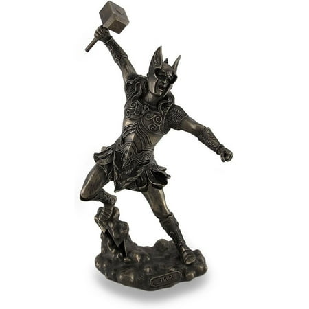 UPC 669802330342 - Norse God Of Thunder Wielding Hammer Sculptured ...