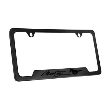 Ford Mustang Red Script Name License Plate Frame (Black) - Walmart.com