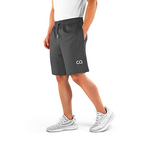 Contour Athletics Gym Shorts for Men with Zipper Pockets, Mens Athletic ...