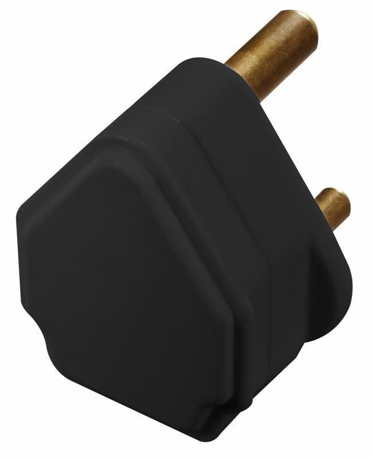 MASTERPLUG - Black 3 Pin, 5A Round UK Mains Plug - Walmart.com