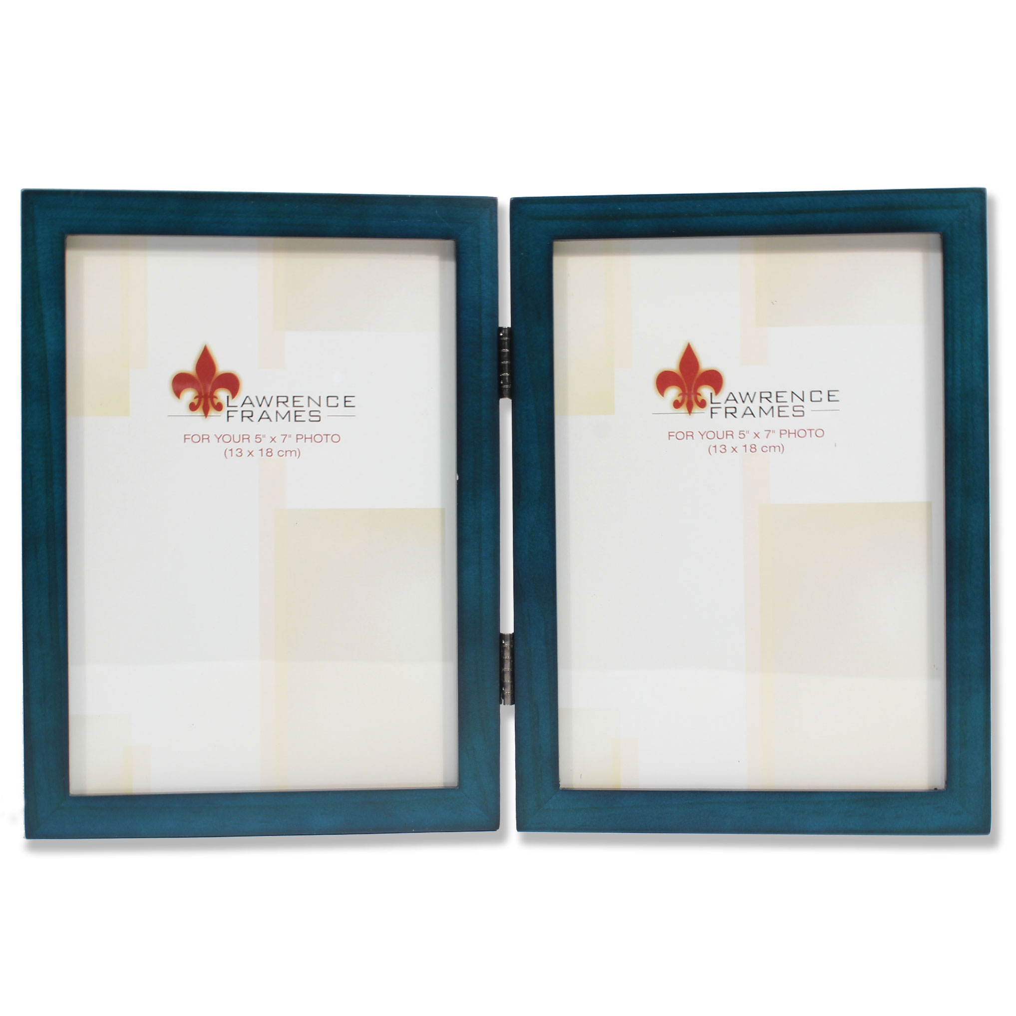 5x7 Hinged Double Blue Wood Picture Frame Gallery Collection 5x7-hinged-double-blue-wood-picture-frame-gallery-collection