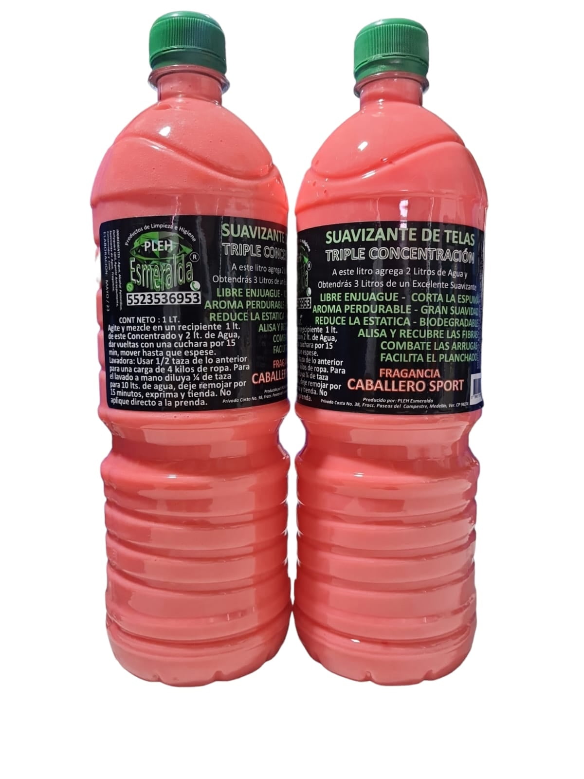 SUA CONCNETRADO CABALLERO SPORT PLEH ESMERALDA 1 LT BOTELLA QUE RINDE 3 ...