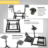 Marada Flight Simulator Cockpit Stand with Adjustable Seat Frame & PC ...