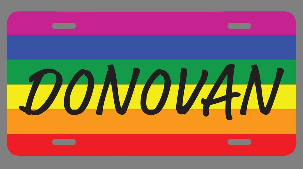 Donovan Name Pride Flag Style License Plate Tag Vanity Novelty Metal ...