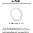 10G-50mm Extra Soft Silicone Gauges for Ears Flexible Ear Skin Tunnels ...