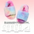 Ginisom Girls Fuzzy Slippers Kids Furry Open Toe Slippers Slides for ...