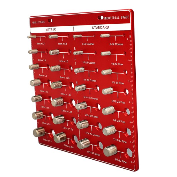 Comprobador de Roscas de tuercas y pernos ANGGREK Calibre Identificador de Roscas Multifuncional ...