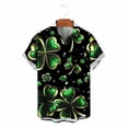 CLOISE Short Sleeve Shirt Men St Patricks Day Big and Tall Green Tops ...