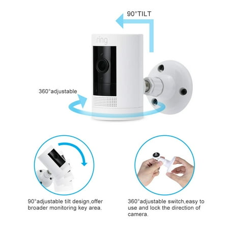 Wall Mount for Ring Stick Up Cam 360 Degree Adjustable Mounting Bracket ...