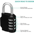 CERPXFF-Combination Padlocks, 4 Digit Number Code for Gym, School ...
