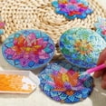 8 PCS Lotus Diamond Art Coasters Kits, Diamond Painting Coasters with ...