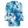 HAVUITYY 3/4 Sleeve Blouses for Womens, Basic Round Neck Vintage Floral ...