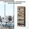 12-Tier Hanging Wall File Organizer - Folding Mounted Mail Document ...