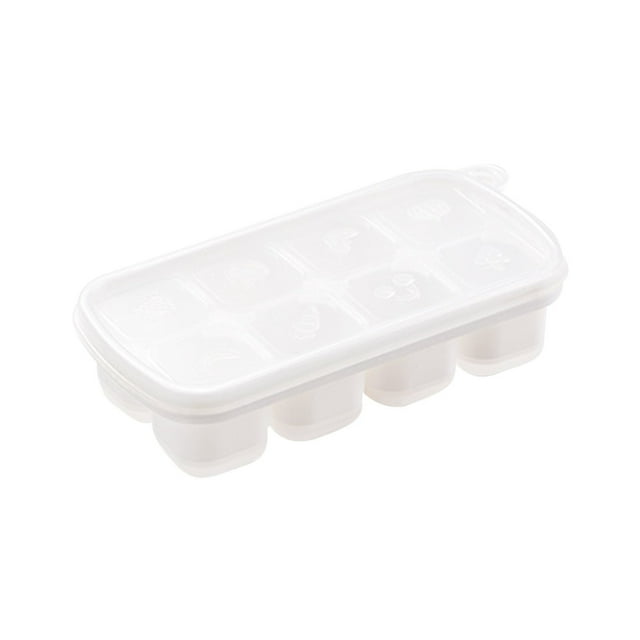Ice Cream Maker,Soft Rubber Homemade Ice Tray, Ice Cream Refrigerator Ice Maker Box with Lid ...