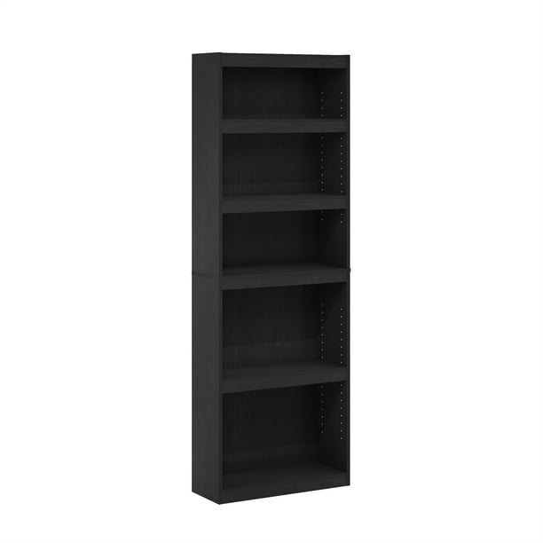 Furinno JAYA Enhanced Home 5-Tier Shelf Bookcase, Blackwood - Walmart.com