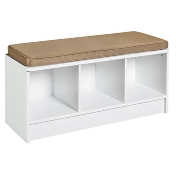 156900 Three Cube Bench, White - Walmart.com