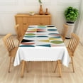 Colourful Symmetrical Modern Geometric Tablecloth,54x78 Inch Mid ...