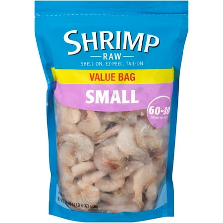 Small Raw Frozen Shrimp 60/80ct Value Bag - Walmart.com