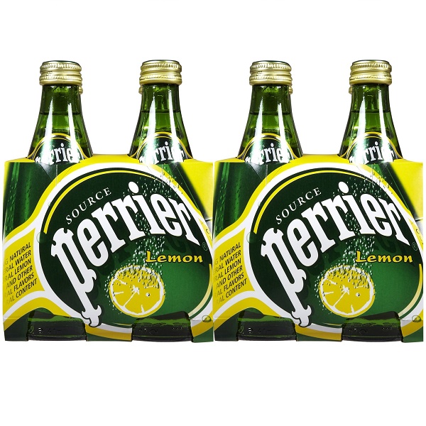 Perrier Lemon Sparkling Mineral 11 Oz Glass Bottles - Pack of 24 ...