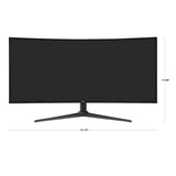 onn 34" Curved Ultrawide WQHD (3440 x 1440p) 100Hz Bezel-Less Office ...