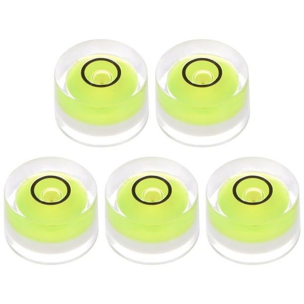 5 Packs Round Bubble Level 12x7.5mm Mini Circular Bullseye Spirit ...