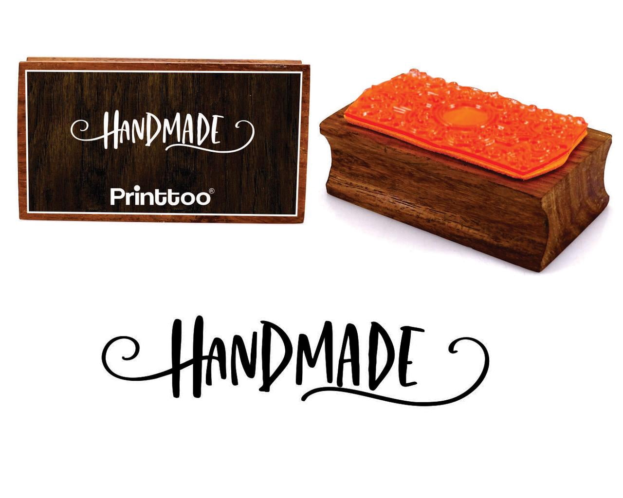 Printtoo Hamdmade Text Rectangular Wooden Rubber Stamp Block Scrap ...