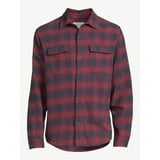 Free Assembly Men's Two-Pocket Flannel Shirt - Walmart.com